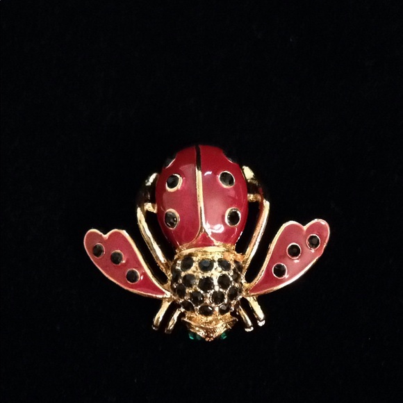 Joan Rivers | Jewelry | Rare Joan Rivers Enameled Ladybug Bee Pin In ...